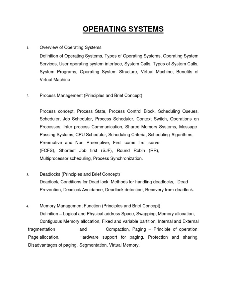 Operating System | PDF | Operating System | Process (Computing) Operating System | PDF | Operating System | Process (Computing)