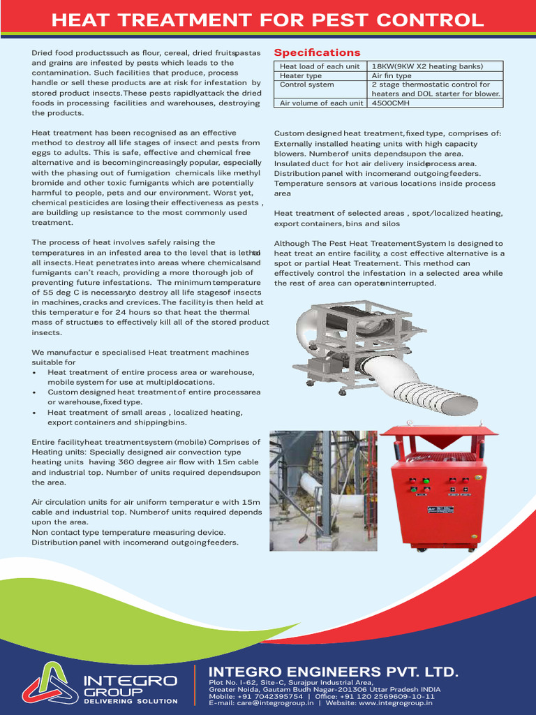 Pest Control Heat Treatement - Integro Engineers PVT LTD | PDF | Pest ...
