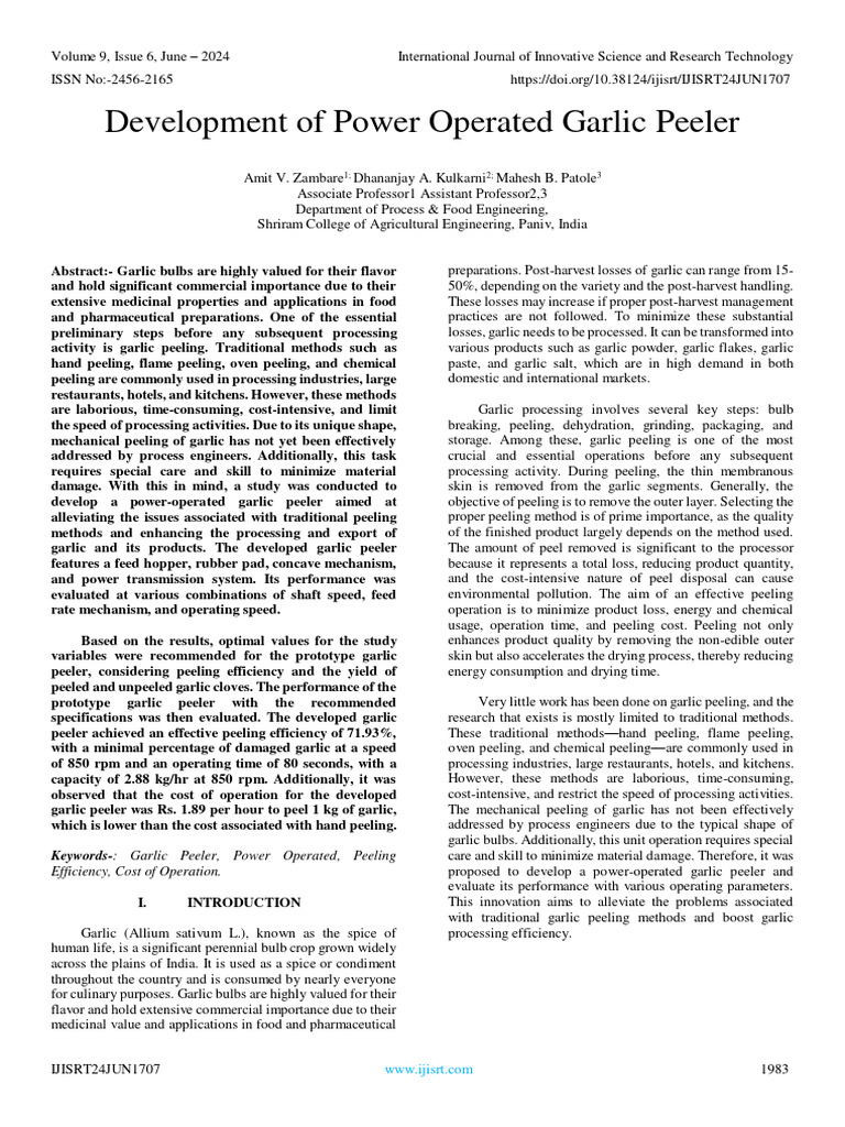 IJISRT24JUN1707 | PDF | Garlic