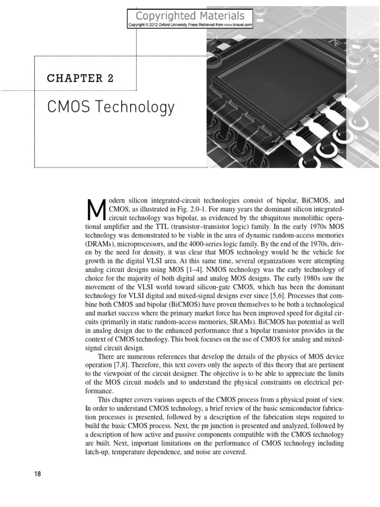 CMOS Technology | PDF | Wafer (Electronics) | Doping (Semiconductor)