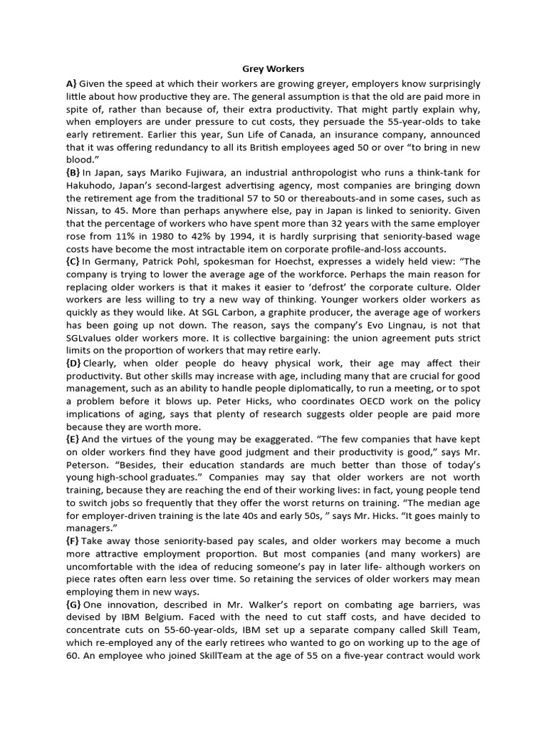 Grey Workers | PDF | Employment | Salary
