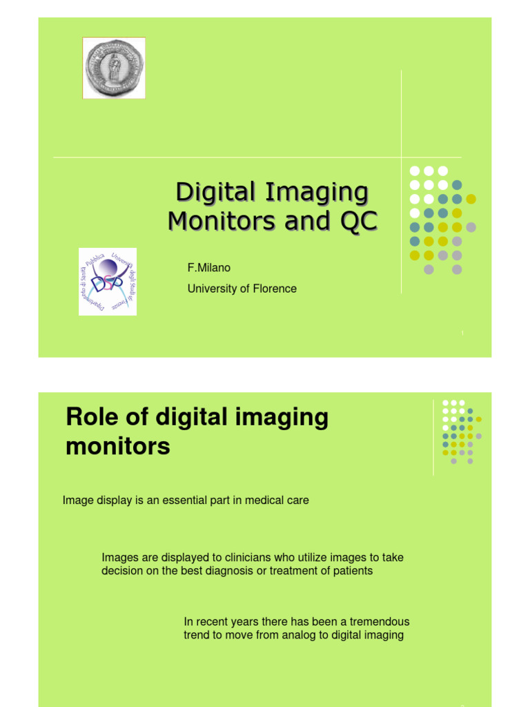 Digital Imaging Monitors and QC ICTP 2010 | PDF | Computer Monitor ...