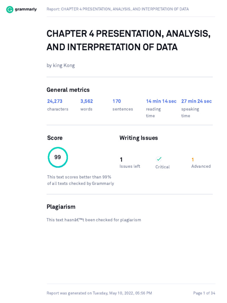 Chapter 4 Grmly Report | PDF | P Value | Educational Technology
