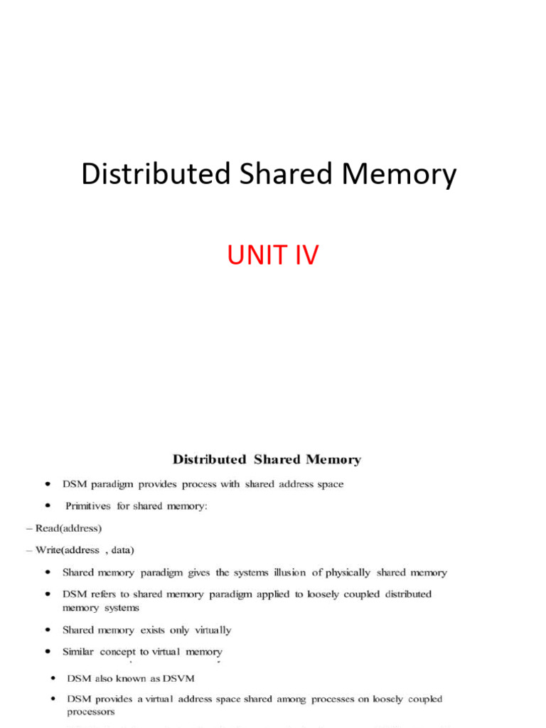 Distributed Shared Memory | PDF Distributed Shared Memory | PDF