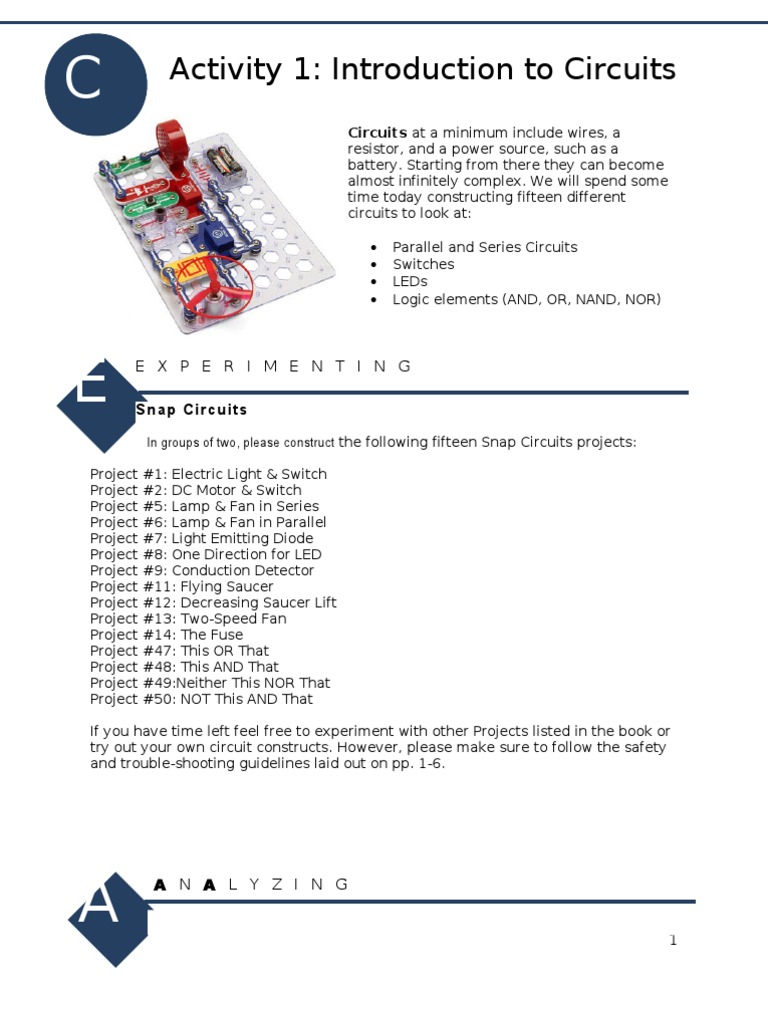 Activity 1 Circuits | PDF