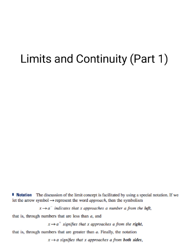 Limits - PPTX Part 1 | PDF