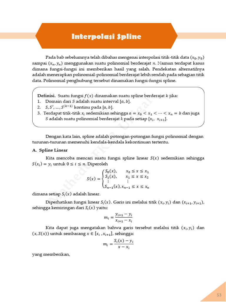 Interpolasi Spline | PDF