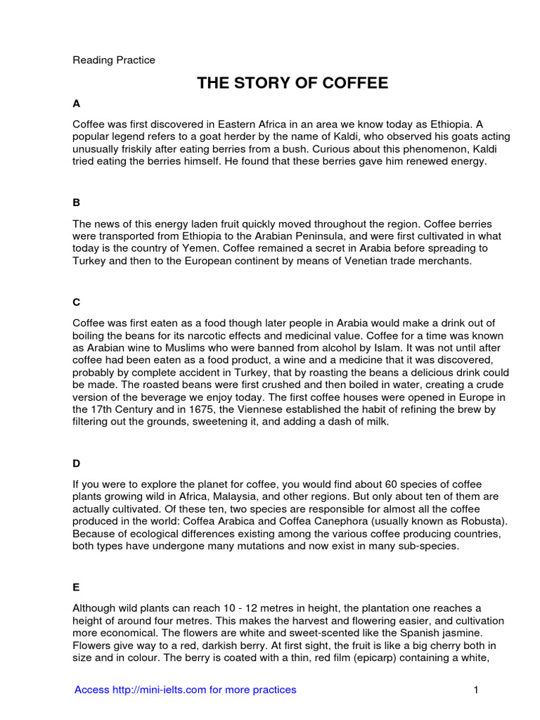 The Story of Coffee | PDF | Coffee | Agriculture