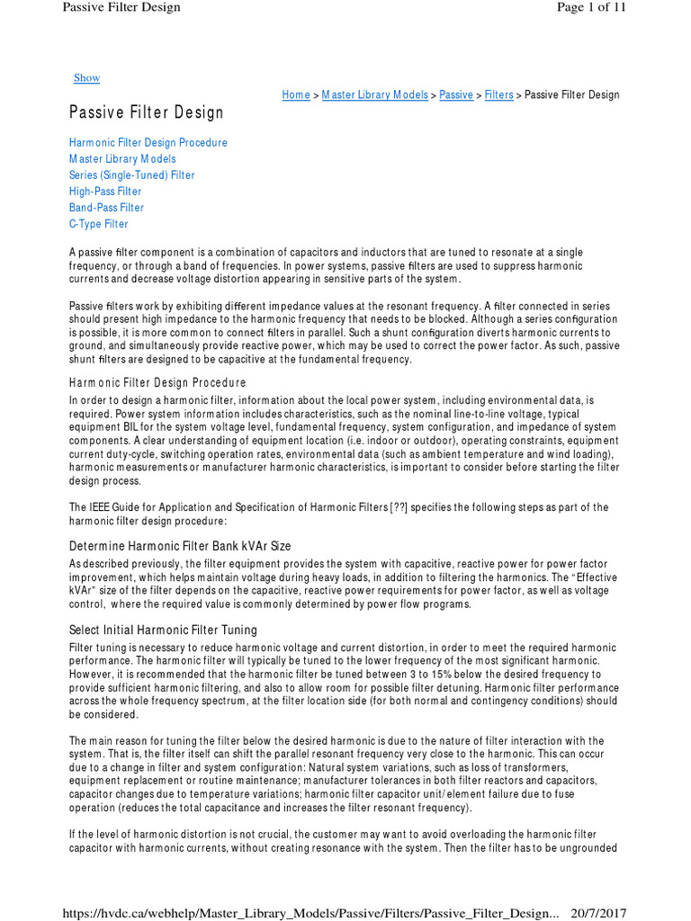 Procedure Designed Filter | PDF | Electronic Filter | Capacitor
