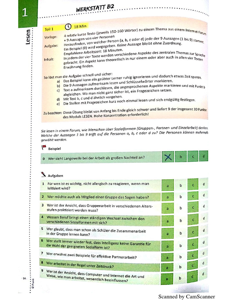 B2 Lesen Resources and Downloads | PDF
