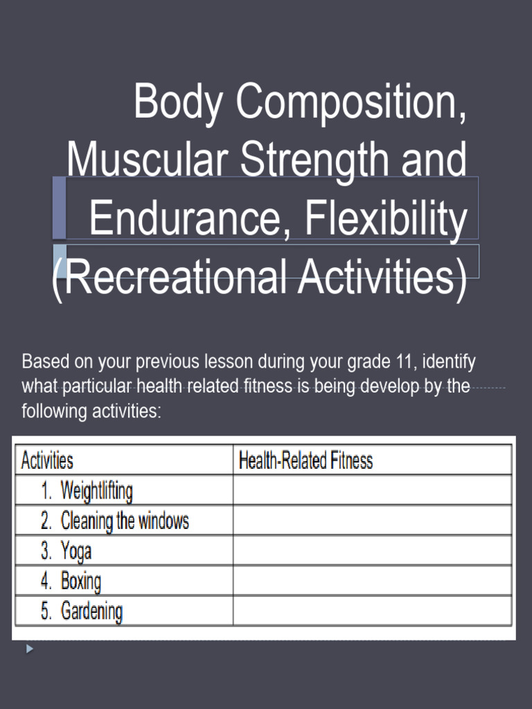 Pe12q1 1 | PDF | Physical Fitness | Body Mass Index