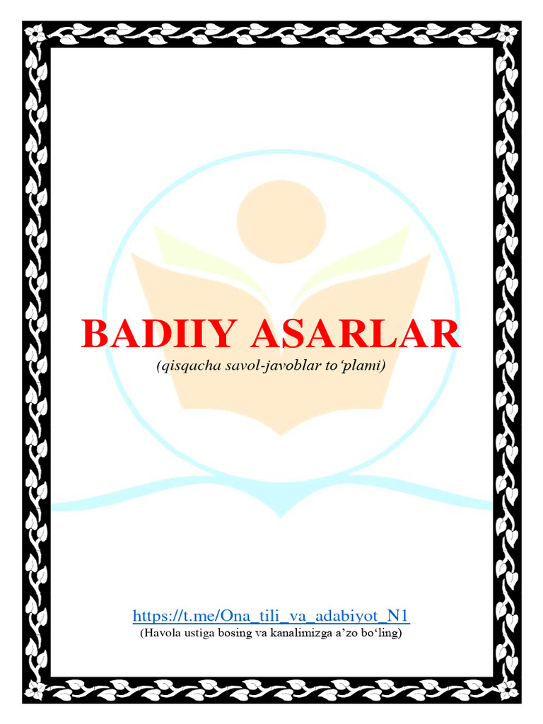 Badiiy Asar Savol-Javoblar | PDF