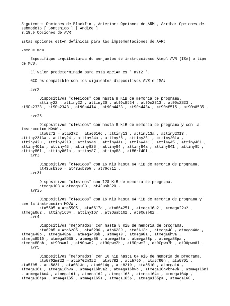 Mmcu Avr | PDF | Puntero (Programación de computadora) | Poco