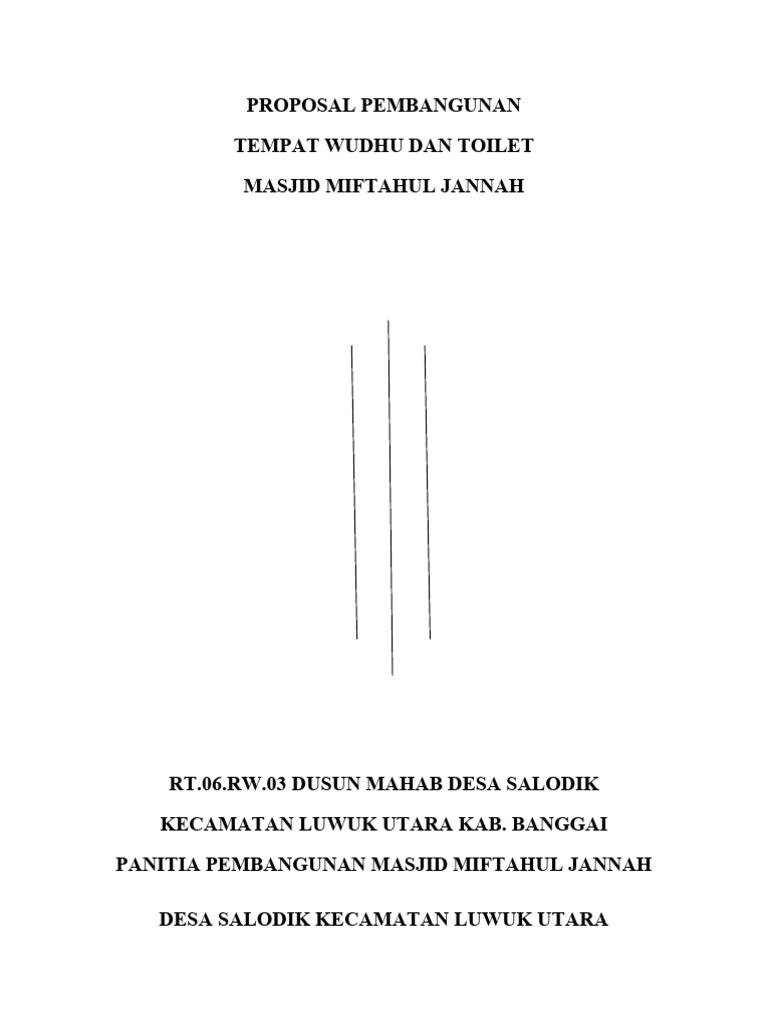 Proposal Pembangunan Toilet Masjid | PDF