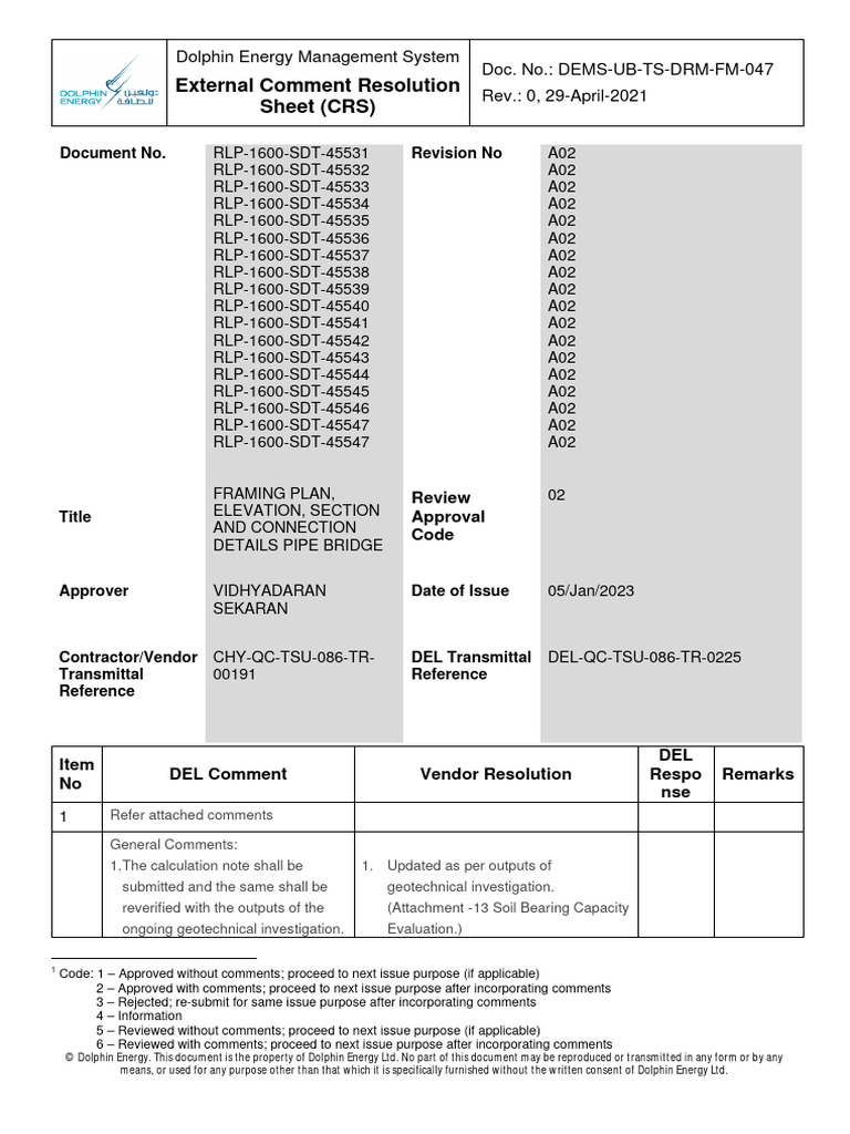 RLP-1600-SDT-45539 - A03 (Pipe Bridge 11e) | PDF