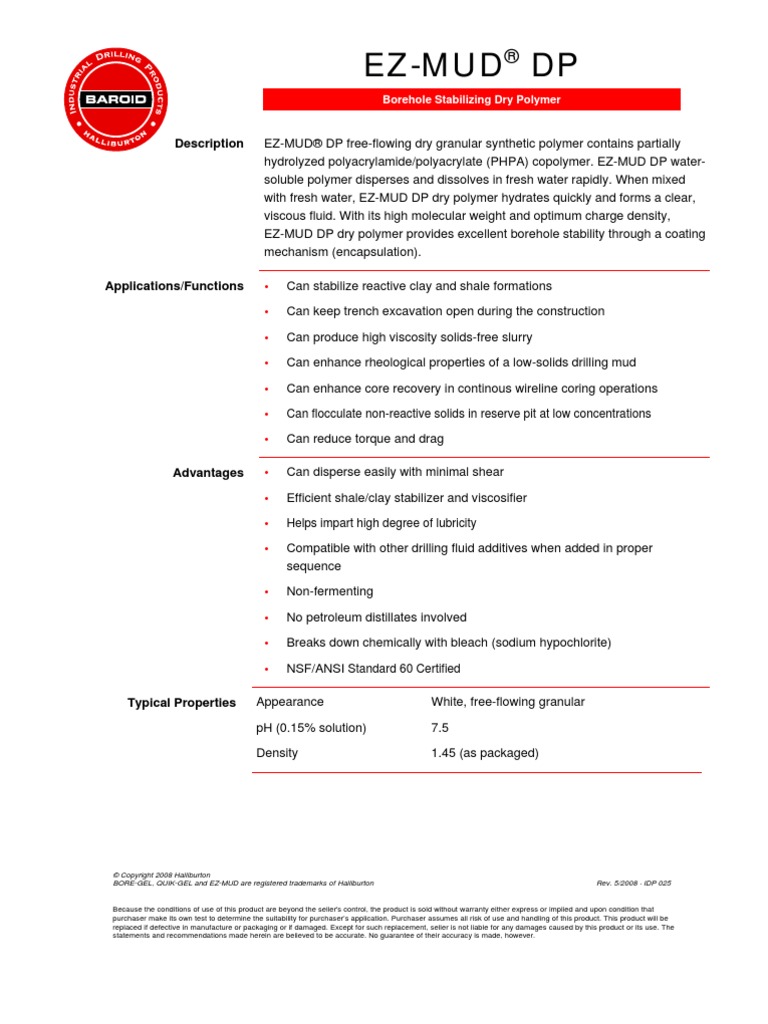 Ez-Mud DP | PDF | Physical Sciences | Materials