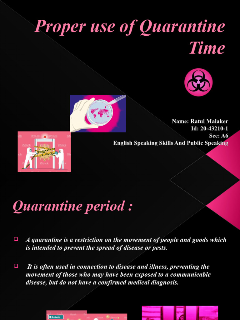 New Proper Use of Quarantine Time | PDF | Quarantine