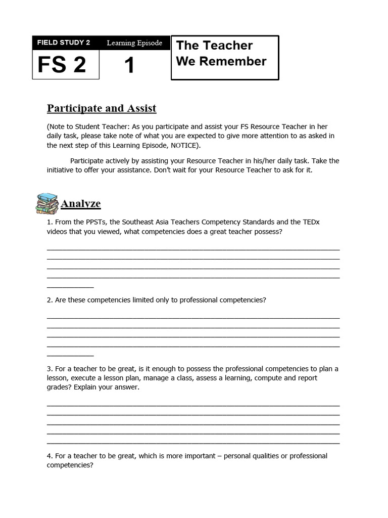 FS 2 Task 1 9 e Portfolio | PDF | Learning | Action Research