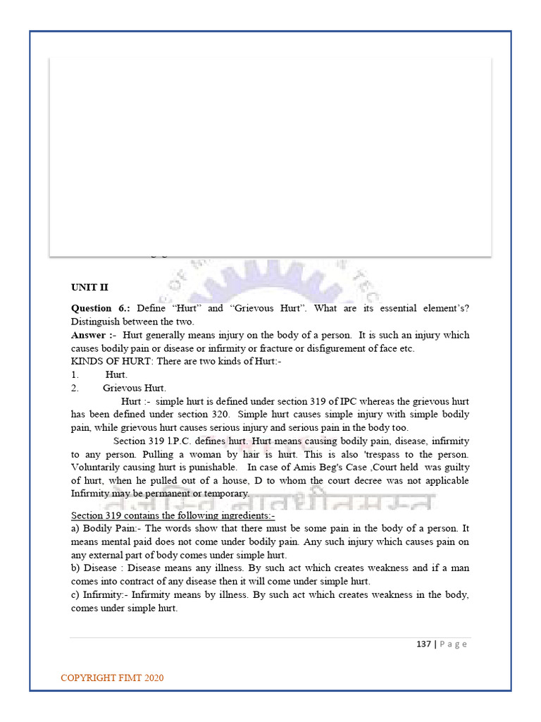 UNIT 2 Indian Penal Code | PDF | Kidnapping | Legal Guardian