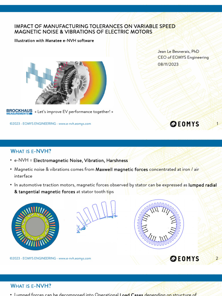 2023 - 11 - 08 Brockhaus EV Workshop Manufacturing Tolerances Impact On eNVH - Web | PDF ...