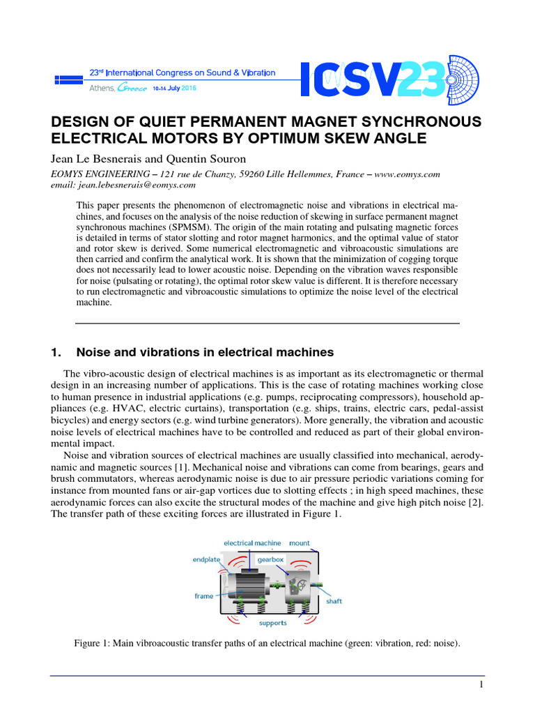 Quiet Motor Design for Engineers | PDF | Machines | Classical Mechanics