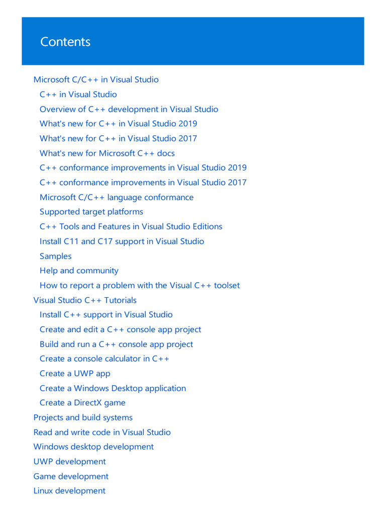 C++ Development in Visual Studio Guide | PDF | C++ | Microsoft Windows