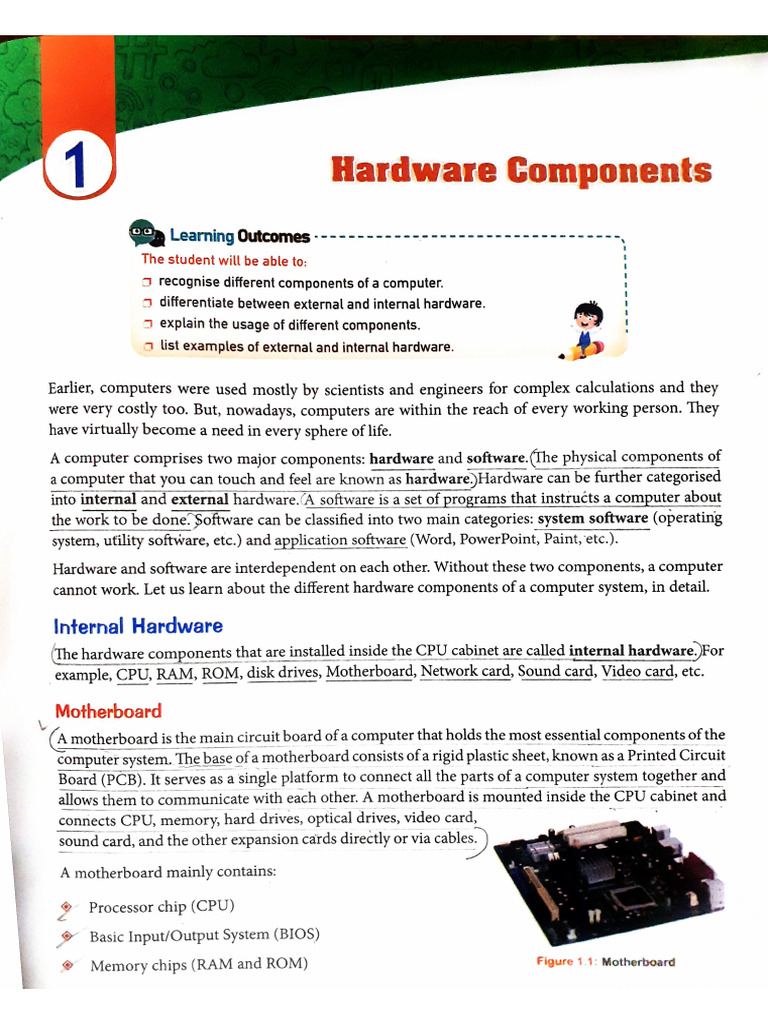 'Hardware Components' and 'Number System' | PDF