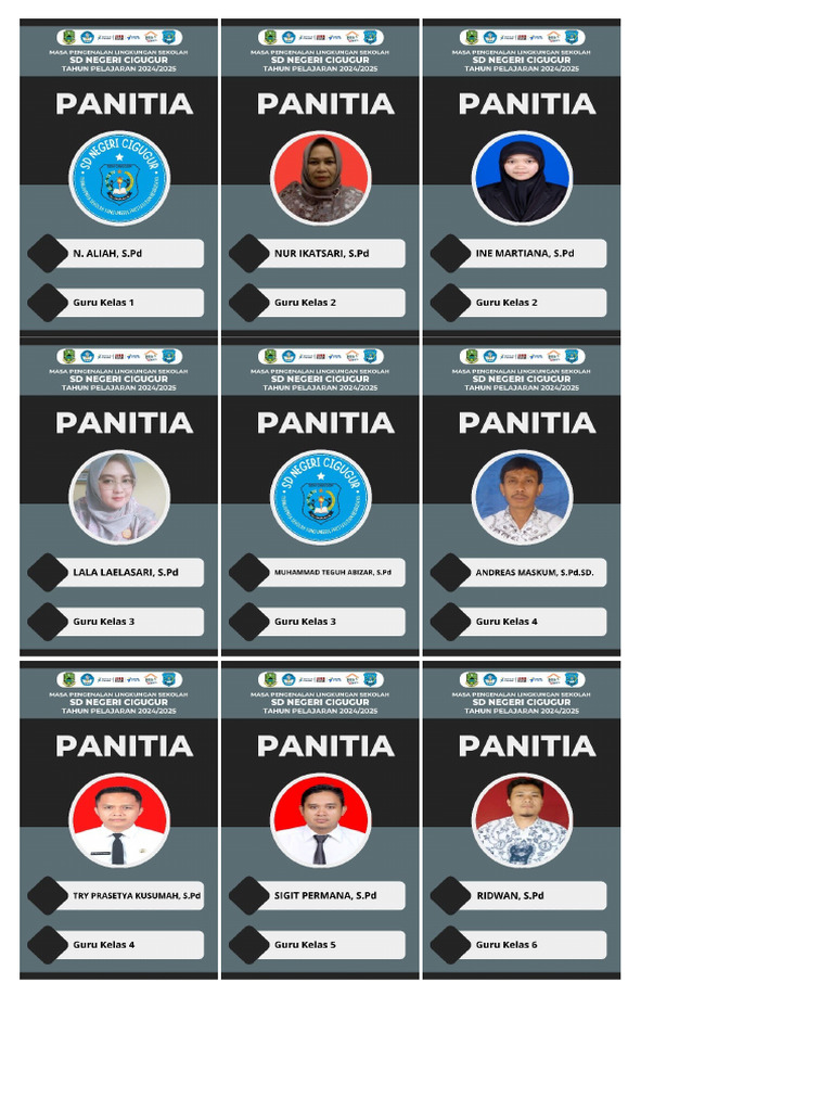 Kartu Panitia | PDF