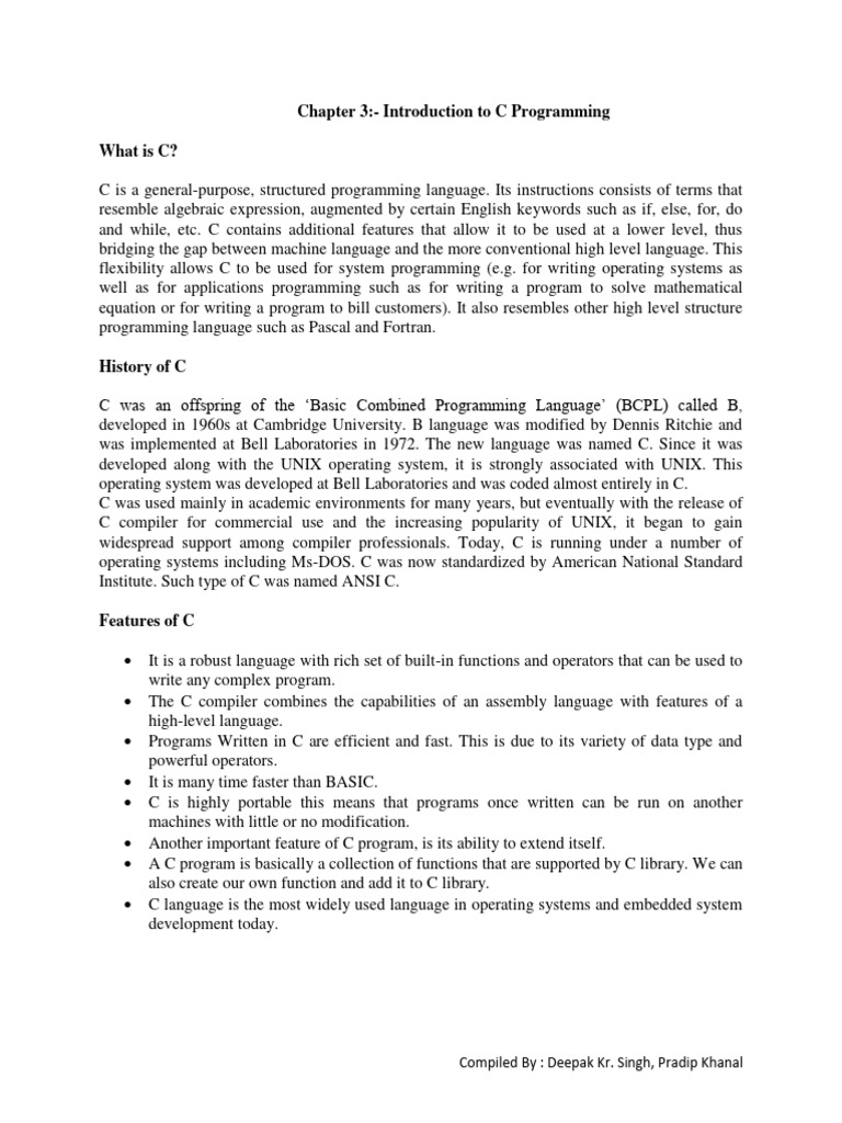 Chapter 3 Pdf Data Type C Programming Language