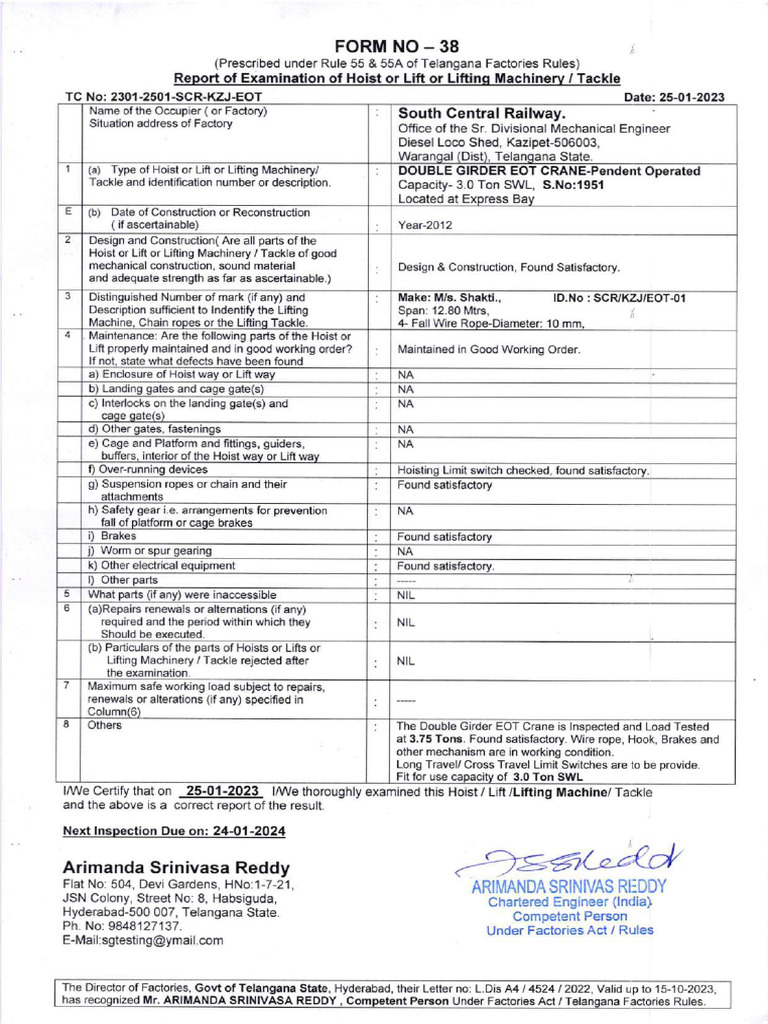SCR DLS KZJ 25 01 2023 - Compressed | PDF | Elevator | Crane (Machine)