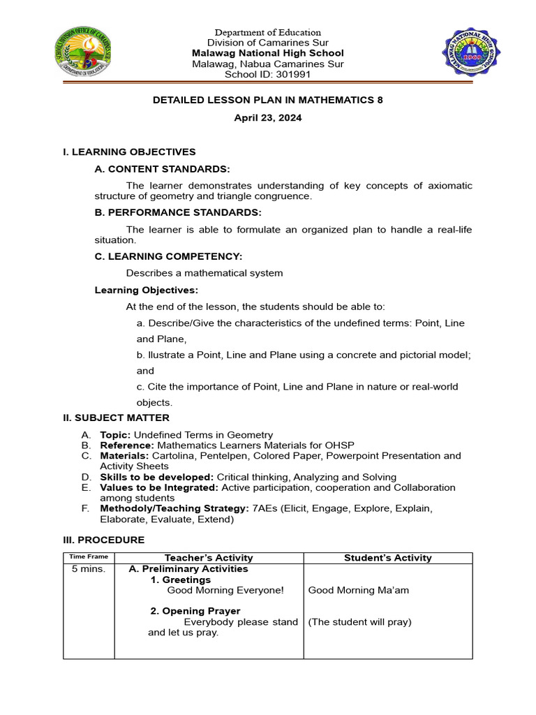 LP 7 Final LP | PDF | Learning | Geometry