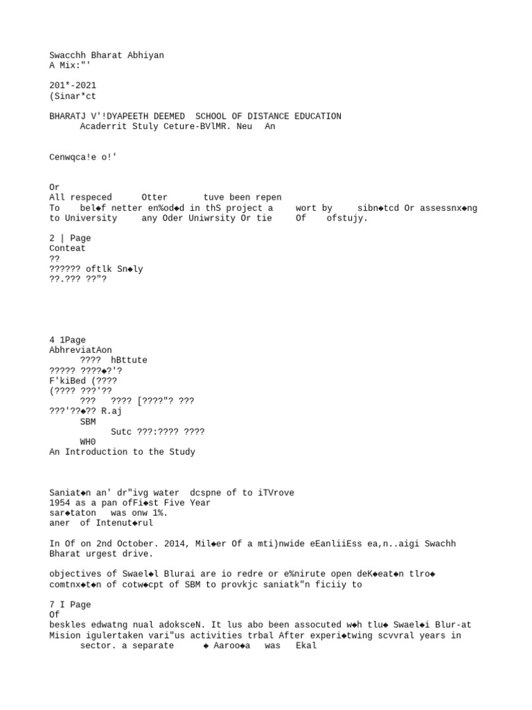 Swach Bharat Project | PDF