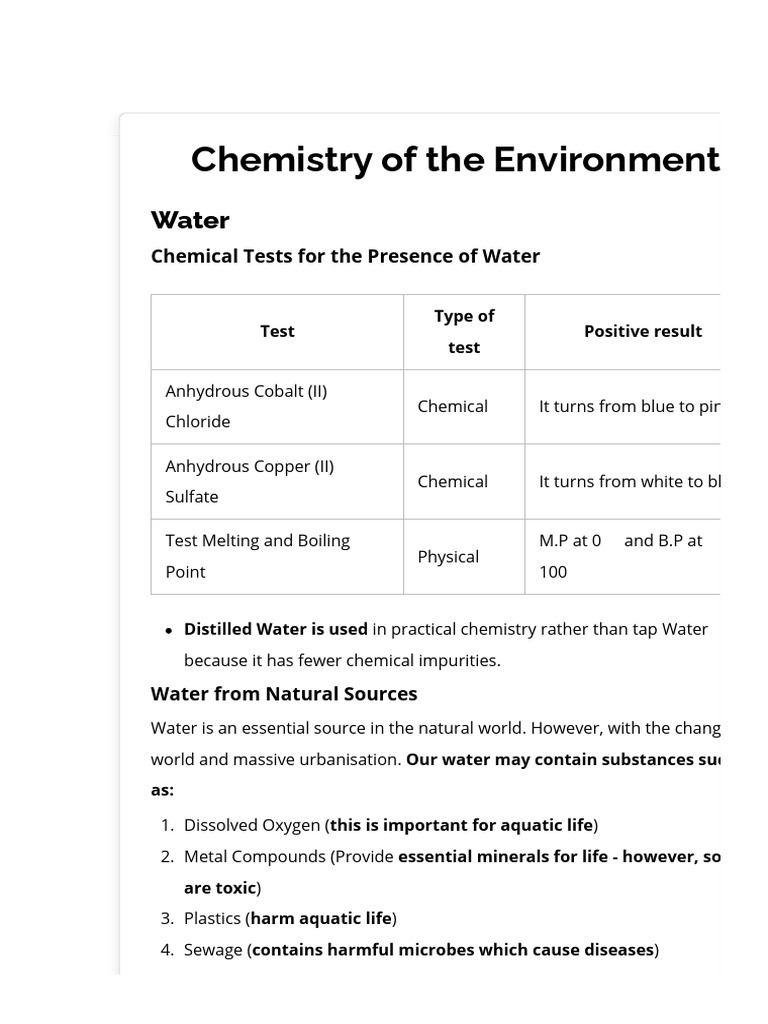 CAIE IGCSE Chemistry 0620 Theory Revision Notes - ZNotes | PDF | Oxide ...