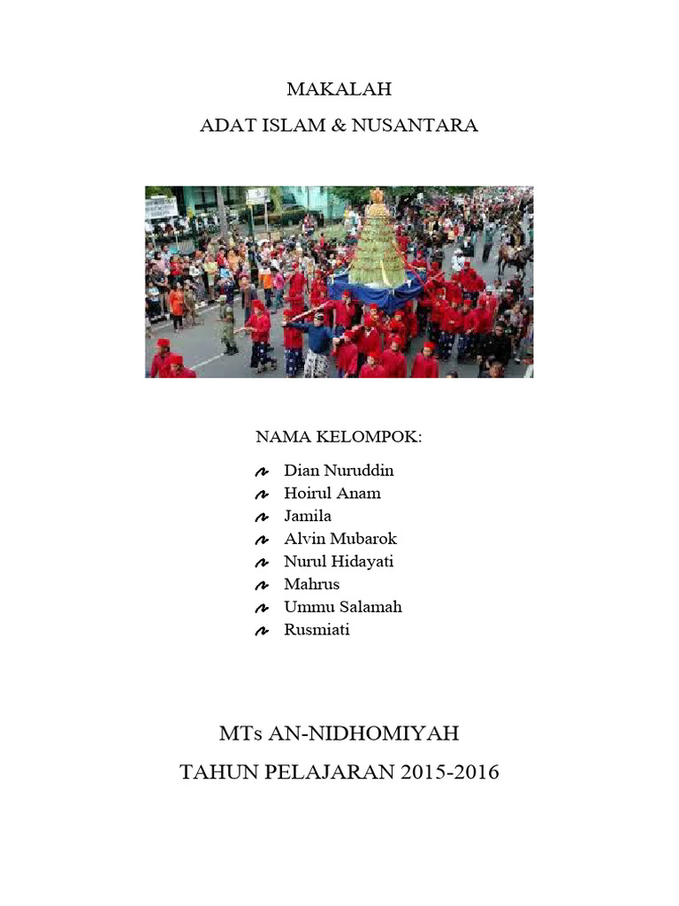 Makalah Adat Islam & Nusantara | PDF | Agama & Spiritualitas