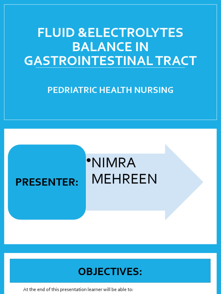 Fluid &ELECTROLYTES | PDF | Dehydration | Clinical Medicine