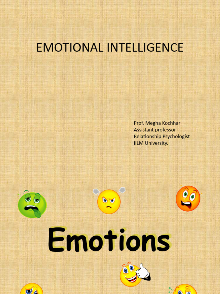 Emotions and Emotional Intelligence | PDF | Emotions | Emotional ...