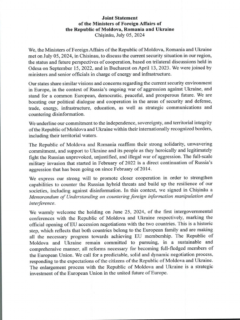 Joint Statement 05 07 24 0001 | PDF