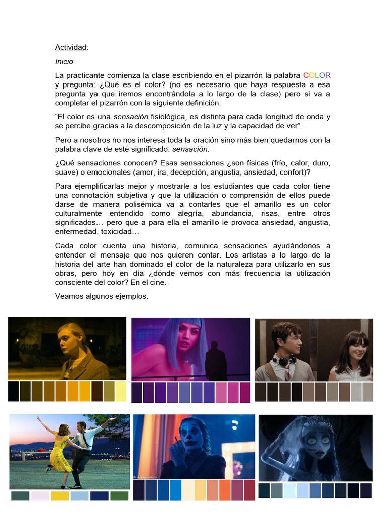 Actividad de Artes Visuales | PDF | Color