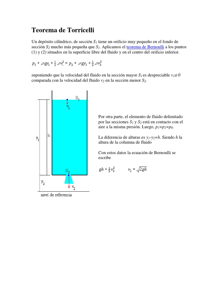 Teorema de Torricelli | PDF | Ciencia y matemáticas