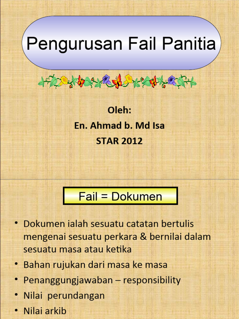 Pengurusan Fail Panitia 2012 | PDF