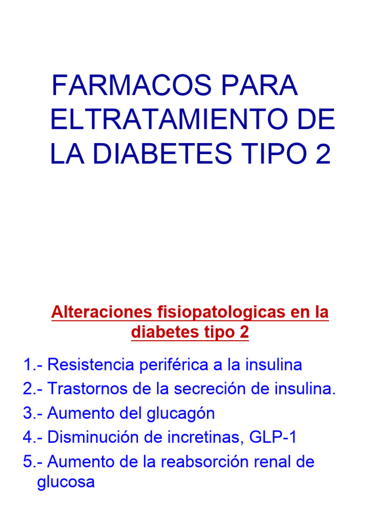 Fármacos para Diabetes Tipo 2: Metformina y Más | PDF | Diabetes ...