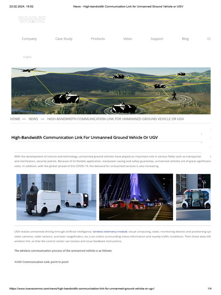 News - High-Bandwidth Communication Link For Unmanned Ground Vehicle or ...