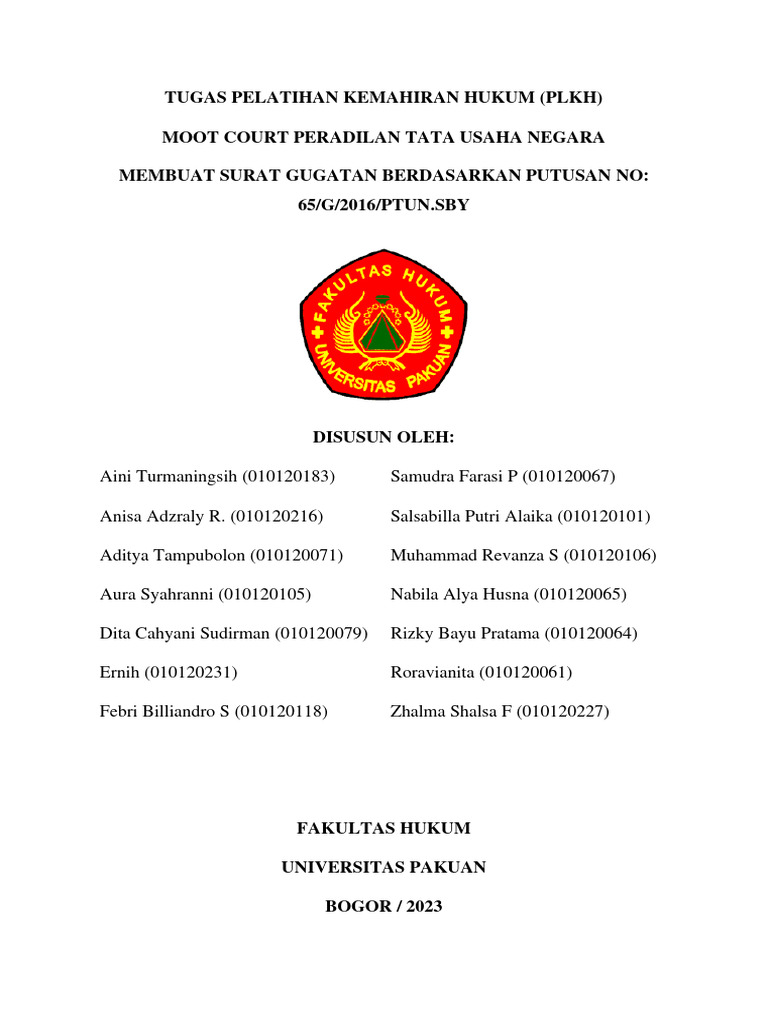 Surat Gugatan Ptun | PDF