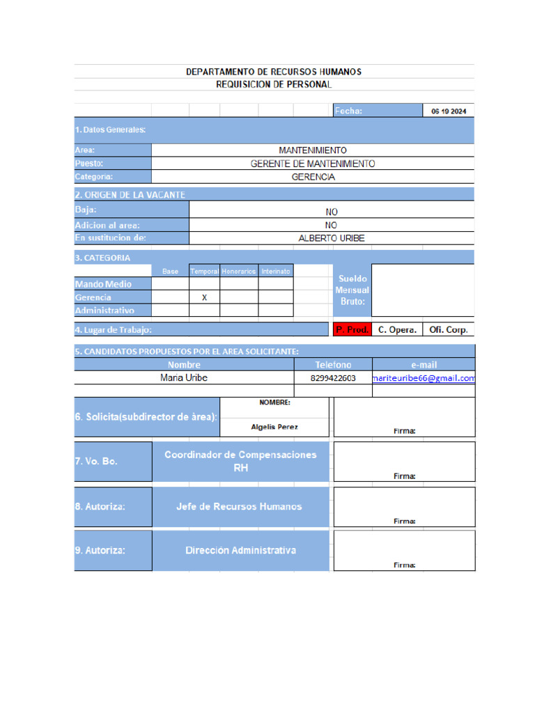 Asignacion 6 Formularios - Requisicion | PDF