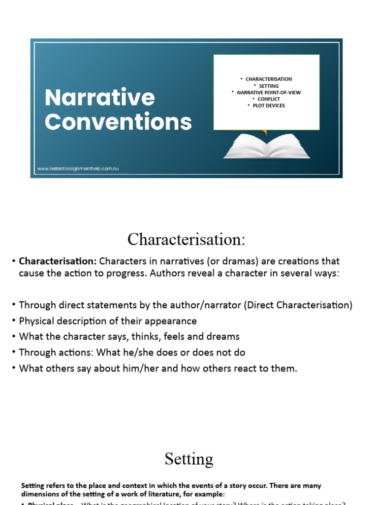 Narrative Conventions and Language Features | PDF | Narration | Plot ...