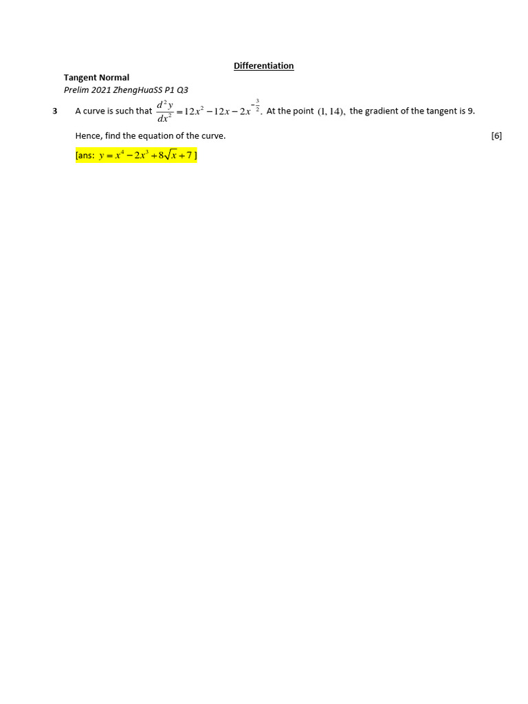 Calculus Challenge (QN) | PDF | Velocity | Area