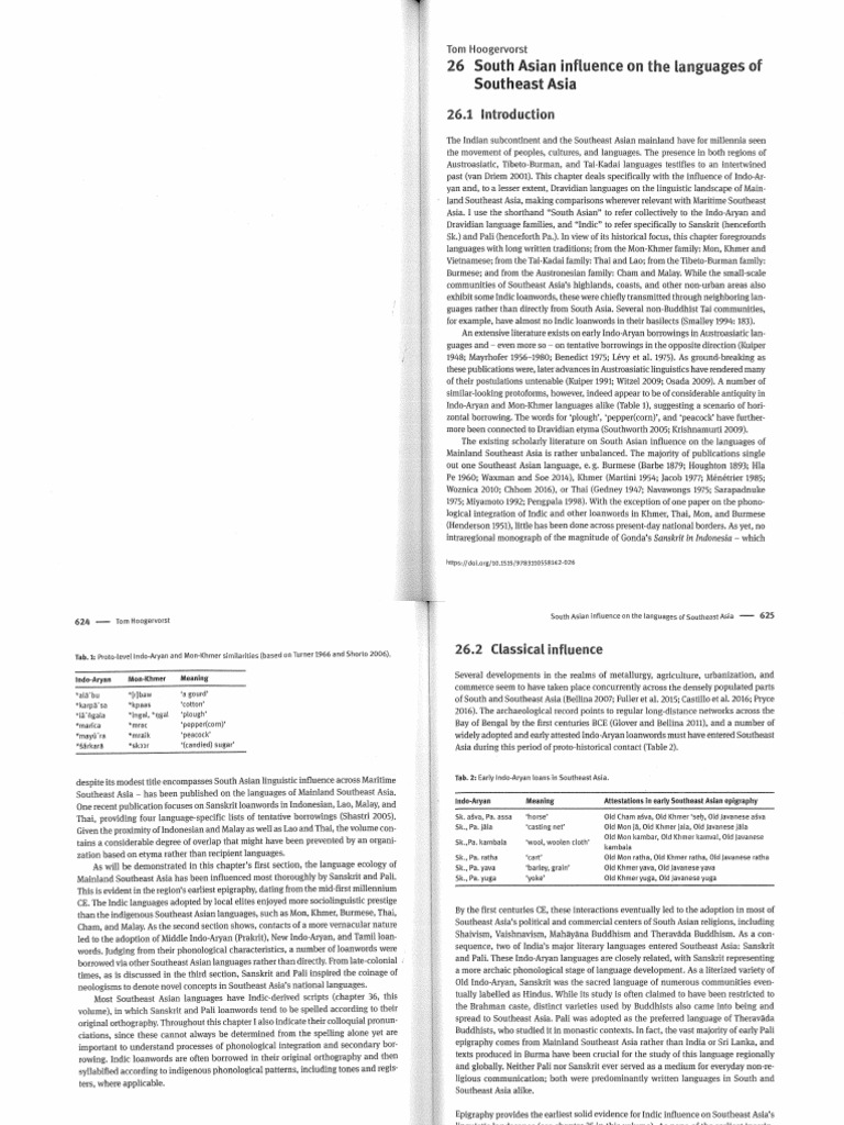 2021 South Asian Influence On The Langu | PDF | Southeast Asia ...