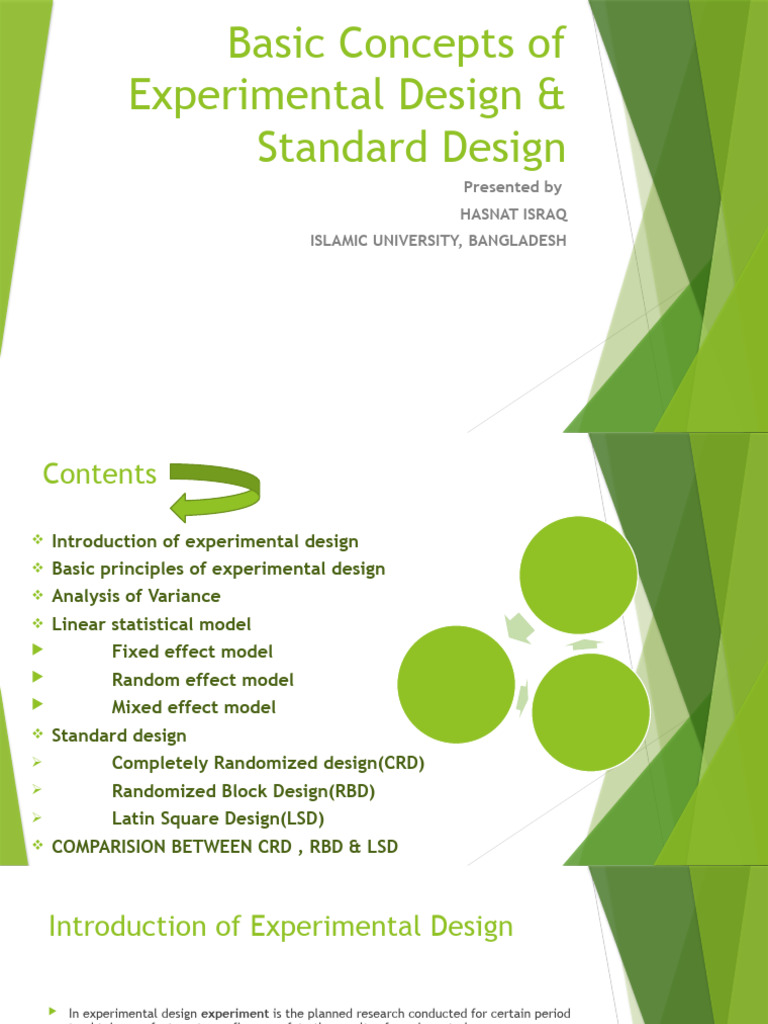 Principles of Experimental Design | PDF | Analysis Of Variance | Design ...