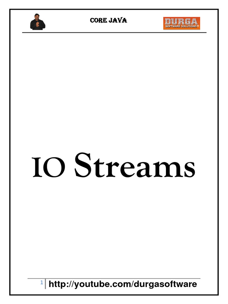 IO+Streams | PDF | Method (Computer Programming) | String (Computer Science)