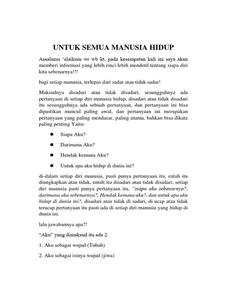 Siapa Aku | PDF | Filsafat